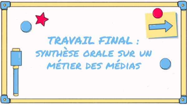 TRAVAIL FINAL : synthèse orale sur un métier des médias | Genially