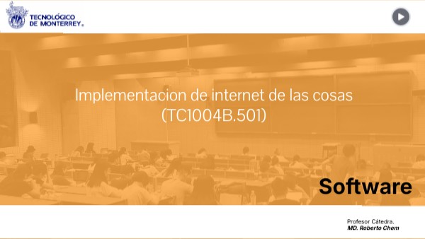 IoT Software, Session 01 | Genially