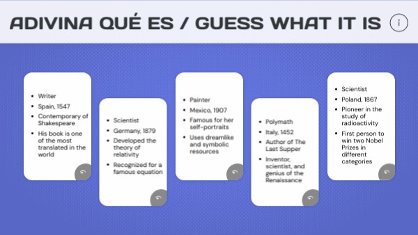 adivina qué es / guess what it is | Genially