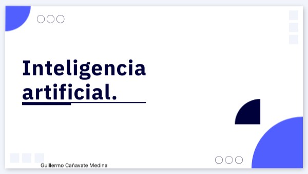 Inteligencia artificial. | Genially