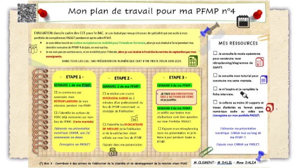 PLAN DE TRAVAIL - prépa à la FDRC | Genially