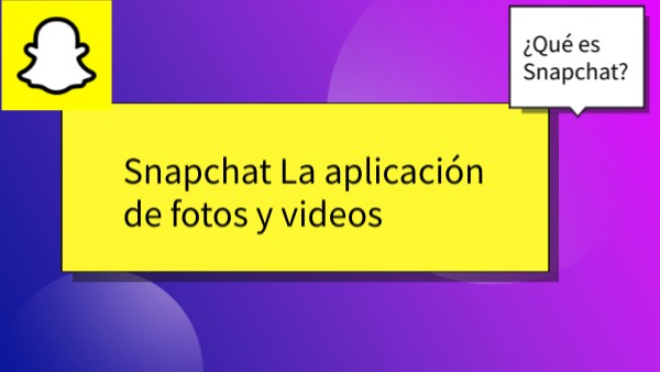 Snapchat La aplicación de fotos y videos | Genially