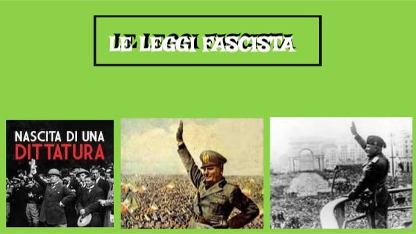 Schema sul regime fascista | Genially