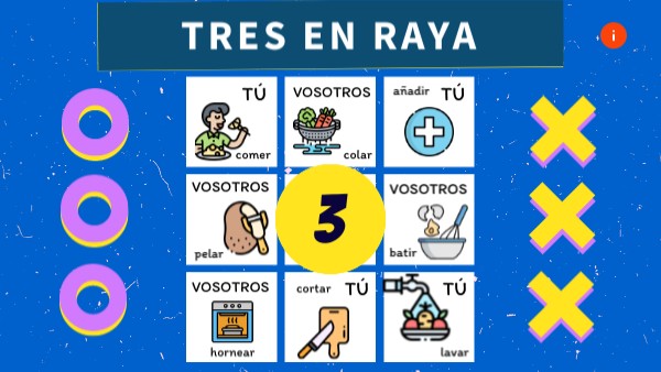 Tres en raya (Imperativo) | Genially