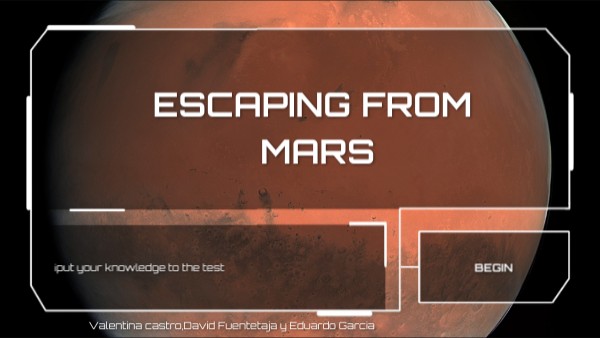 escaping from Mars | Genially