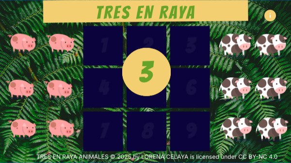 TRES EN RAYA ANIMALES | Genially
