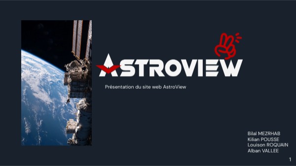 Presentation du projet AstroView | Genially