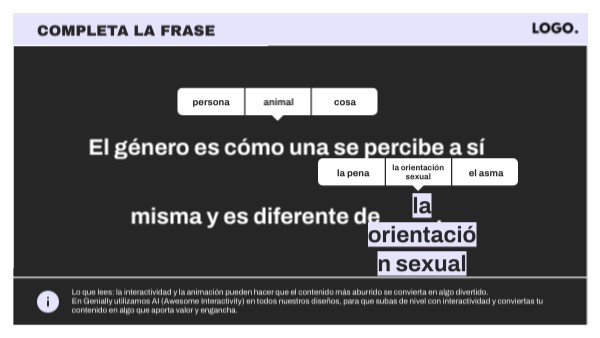 COMPLETA LA FRASE | Genially