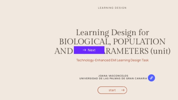 Learning Design for BIOLOGICAL, POPULATION AND FISH PARAMETERS (unit) | Genially