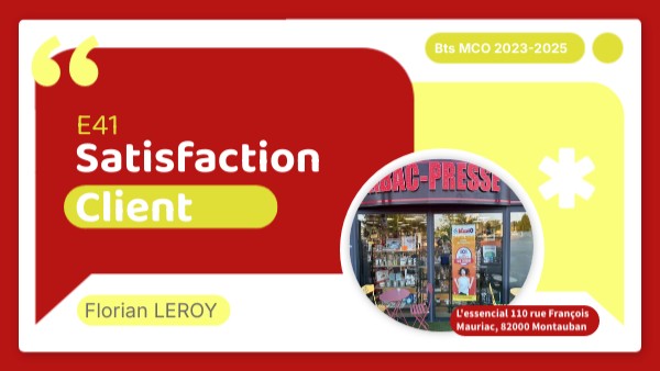 Satisfaction Client | Genially