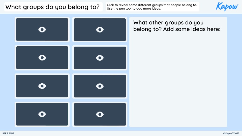 L5 What groups do you belong to? | Genially