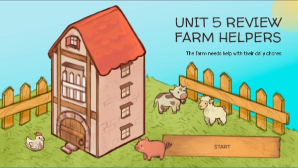 Unit 5 Review Farm Helpers | Genially