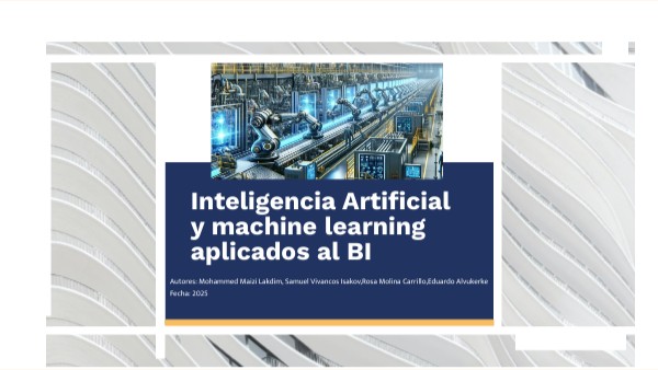 Inteligencia Artificial y machine learning aplicados al BI | Genially