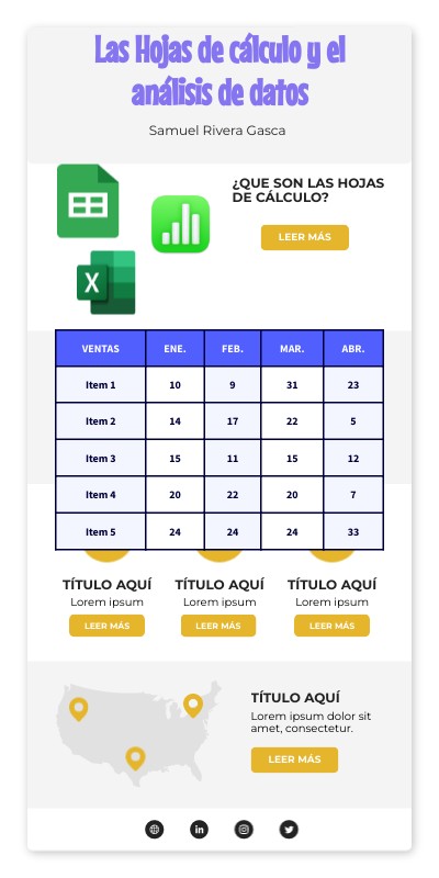 Las Hojas de cálculo y el análisis de datos | Genially
