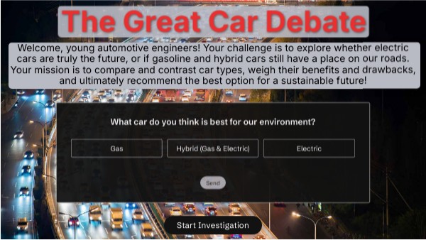 AM The Great Car Debate | Genially