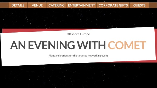 An evening with COMET | Genially