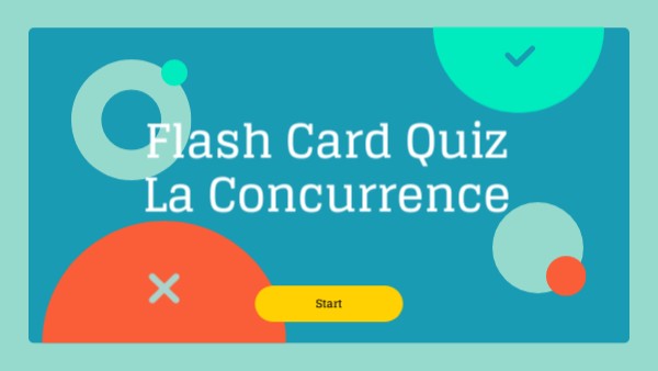 Flash Card La Concurrence | Genially