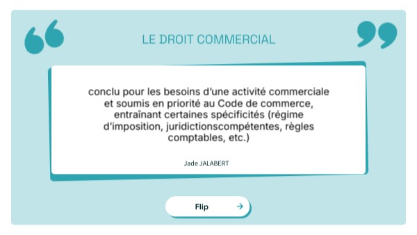 le DROIT COMMERCIAL | Genially