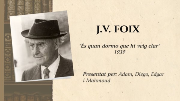 j.v. foix | Genially