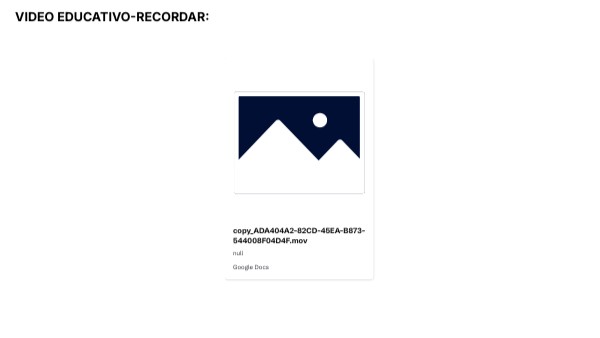 VIDEO EDUCATIVO-RECORDAR: | Genially