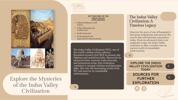 Explore the Mysteries of the Indus Valley Civilization | Genially