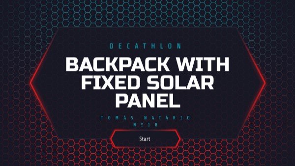 Backpack with fixed solar panel | Genially