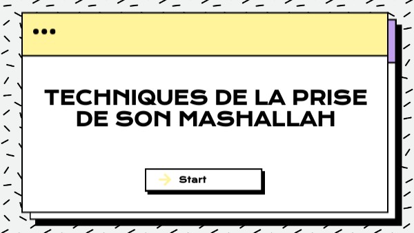 Techniques de la prise de son | Genially