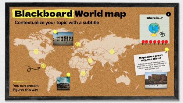 Blackboard World map | Genially