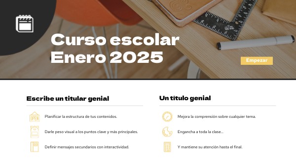 Calendario Curso Escolar Enero | Genially