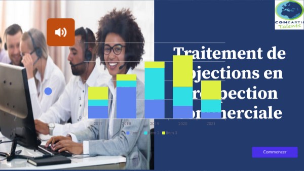 Traitement de objections en prospection commerciale | Genially