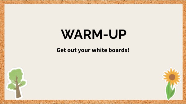 IP Week 11.1: Warm-Up | Genially