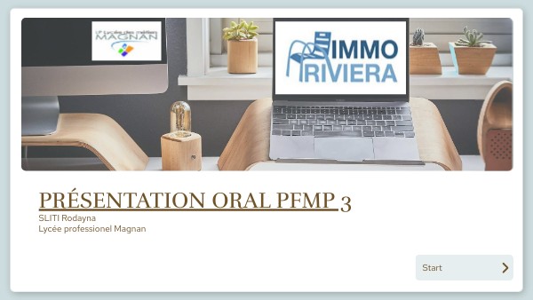 présentation oral pfmp 3 | Genially
