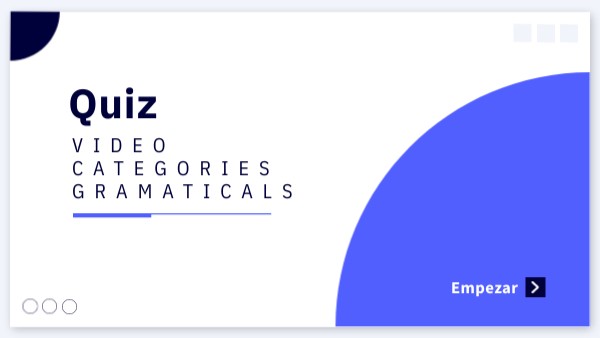 Quiz Categories gramaticals | Genially