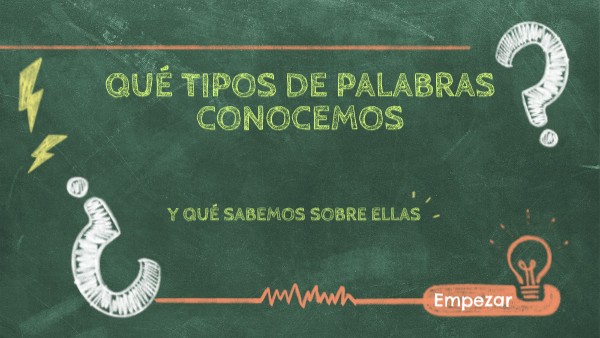 Qué tipos de palabras conocemos | Genially