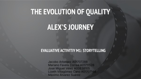 The evolution of Quality Alex's Journey | Genially