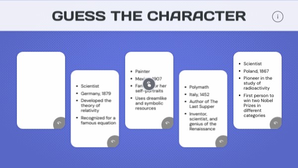 guess the character | Genially