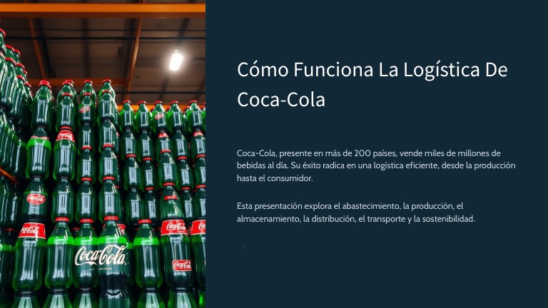 Cómo Funciona La Logística De Coca-Cola | Genially