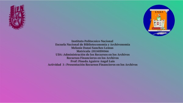 Instituto Politecnico Nacional Escuela Nacional de Biblioteconomia y ...