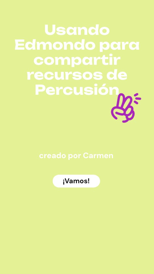 Usando Edmondo para compartir recursos de Percusión | Genially