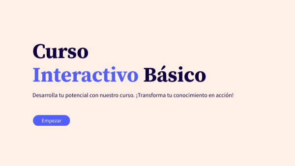 Curso Interactivo Básico | Genially