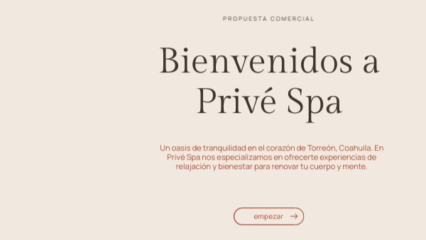 Bienvenidos a Privé Spa | Genially