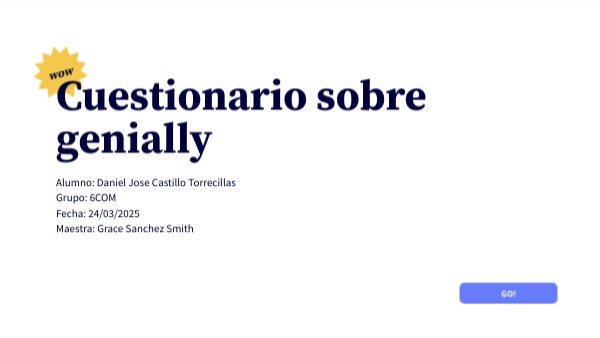 Cuestionario sobre genially | Genially