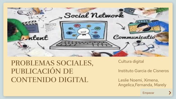 Problemas sociales, publicación de contenido digital | Genially