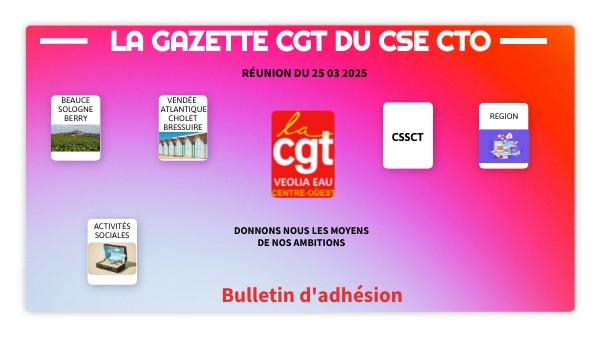 CSE Mars - La Gazette CGT - CTO | Genially