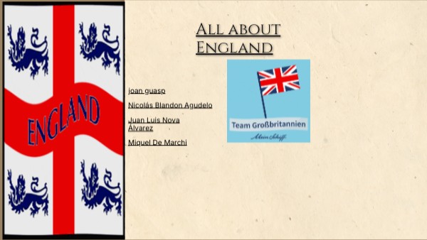 All about England | Genially