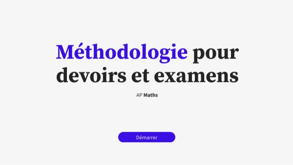 Méthodologie pour devoirs et examens | Genially