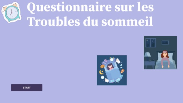 Questionnaire troubles du sommeil | Genially