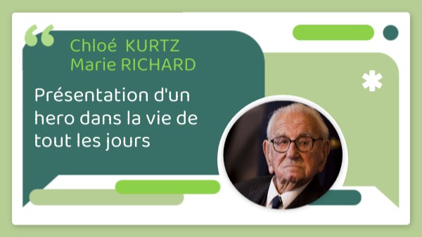 Présentation d'un hero dans la vie de tout les jours | Genially