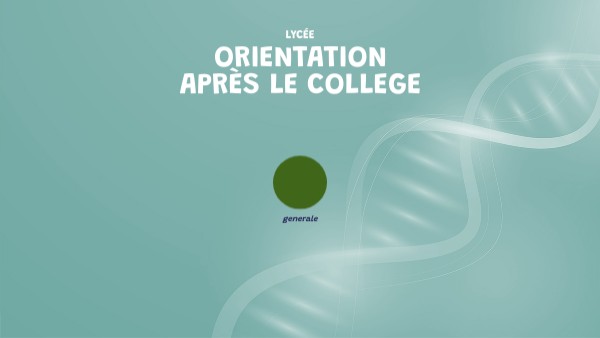 orientation après le college | Genially