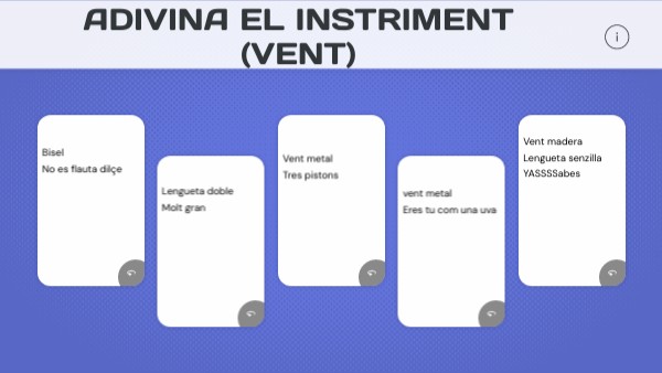 Adivina el instriment (vent) | Genially